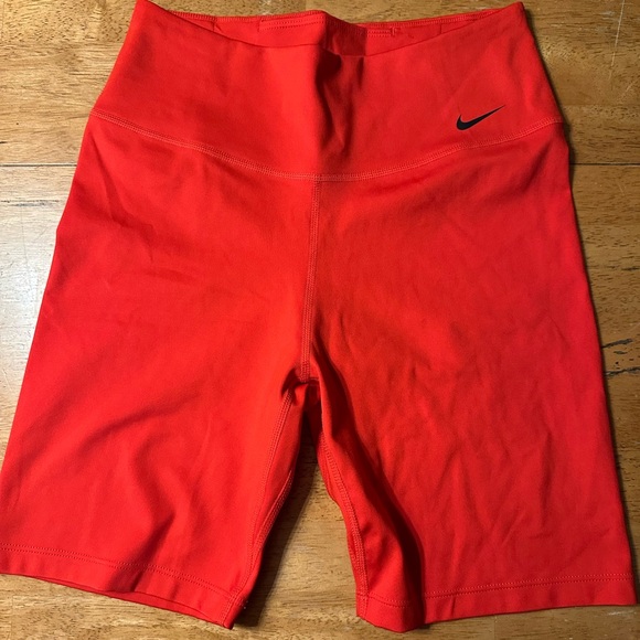 Nike | Shorts | Nike Red Bike Shorts Highwaisted Compression | Poshmark